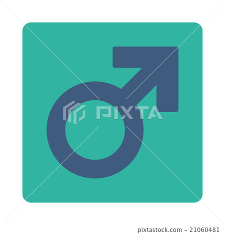 Guy Symbol Rounded Square Button - Stock Illustration [21060481] - PIXTA