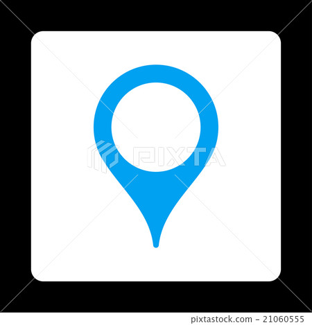 Map Marker Rounded Square Button - Stock Illustration [21060555] - PIXTA