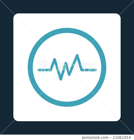 Pulse Monitoring Rounded Square Button - Stock Illustration [21061854 ...
