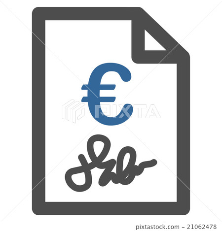 Euro Invoice Icon - Stock Illustration [21062478] - PIXTA