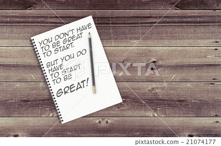 Inspirational quote on notepad. - Stock Illustration [21074177] - PIXTA