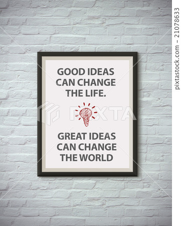 Inspirational motivating quote on picture frame. - Stock Illustration ...