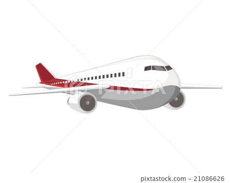 Airplane illustration Right-facing airliner - Stock Illustration ...