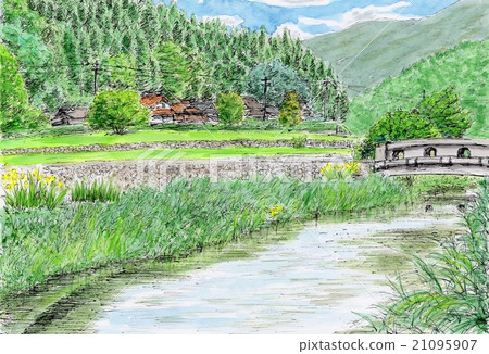 Early summer landscape - Stock Illustration [21095907] - PIXTA