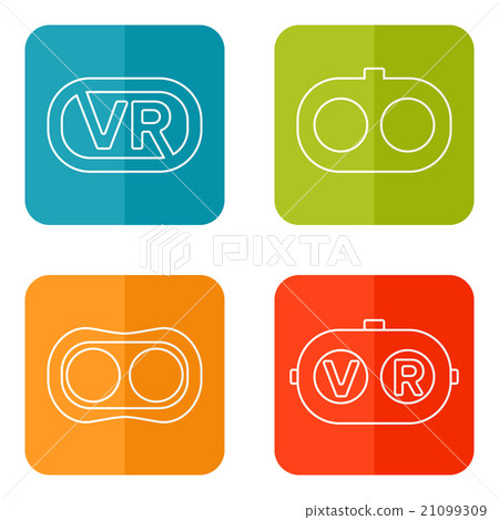 Set icons of virtual reality - Stock Illustration [21099309] - PIXTA