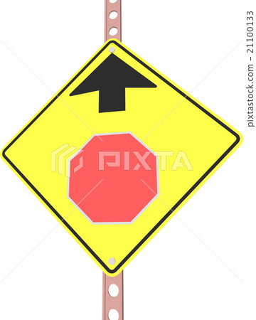 yellow roadsign isolated on white background - Stock Illustration ...
