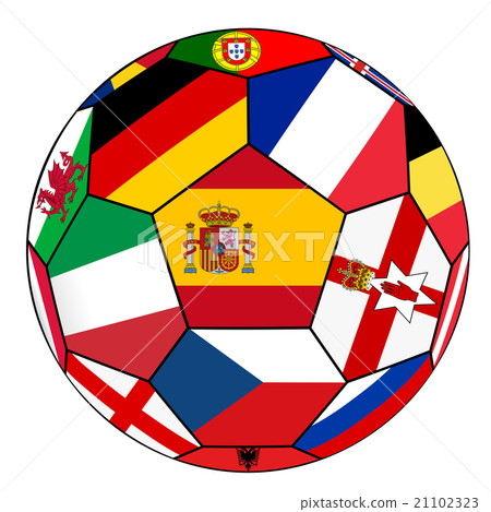Ball with flag of Spain in the center - vector - Stock Illustration ...
