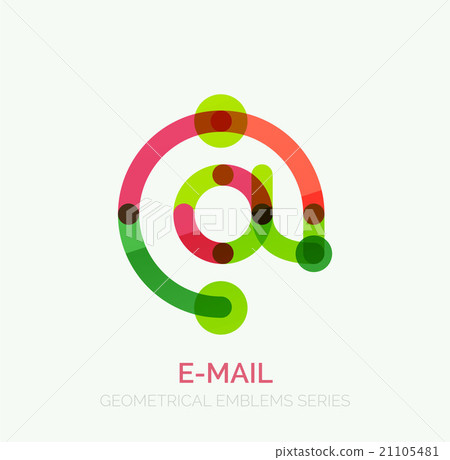Vector email business symbol, or at sign logo - Stock Illustration ...
