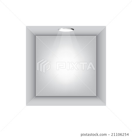 grey box and lights on white background - Stock Illustration [21106254 ...