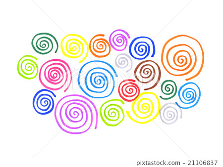 Abstract colorful curl shapes on white - Stock Illustration [21106837 ...