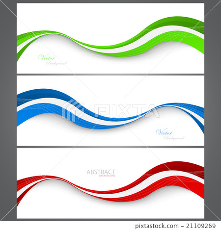 Collection banners modern wave design. Vector - Stock Illustration ...