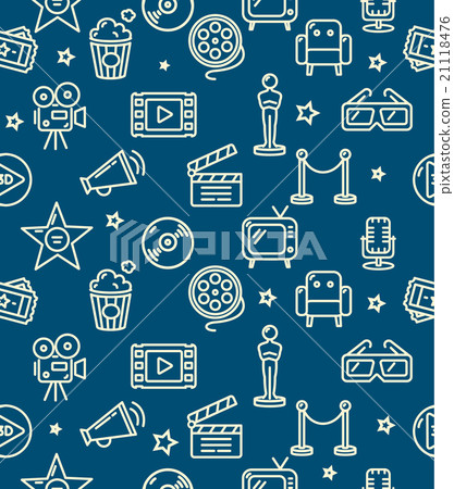 Cinema Background Pattern. Vector - Stock Illustration [21118476] - PIXTA