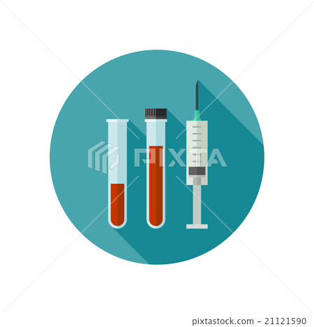 Medical icon with syringe and test-tube.-插圖素材 [21121590] - PIXTA圖庫
