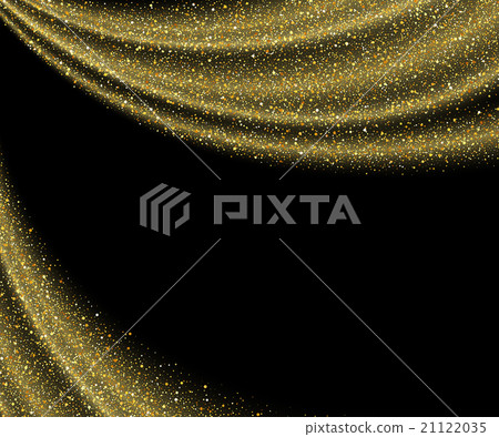 Abstract vector gold glitter star wave background-插圖素材 [21122035] - PIXTA圖庫