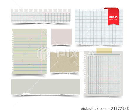 Set of old vintage notepaper sheets - Stock Illustration [21122988] - PIXTA