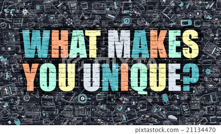 What Makes You Unique Concept. Multicolor on Dark - Stock Illustration ...