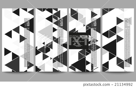 Flyers set. Triangular vector pattern. Abstract - Stock Illustration ...