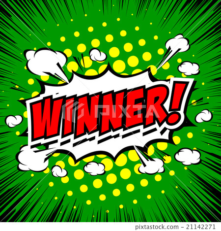 Winner Comic Speech Bubble, Cartoon. - Stock Illustration [21142271 ...