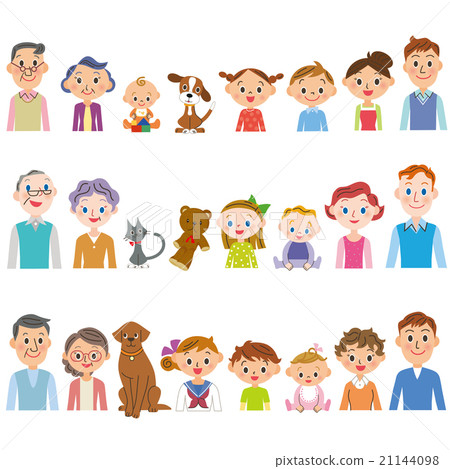 3 generations 3 family set - Stock Illustration [21144098] - PIXTA