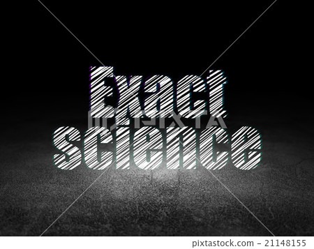 Science concept: Exact Science in grunge dark room - Stock Illustration ...