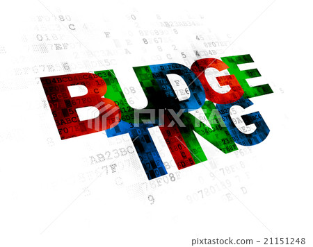 Business concept: Budgeting on Digital background - Stock Illustration ...