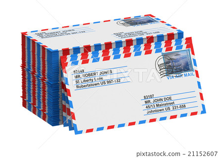 Stack of paper mail letters - Stock Illustration [21152607] - PIXTA