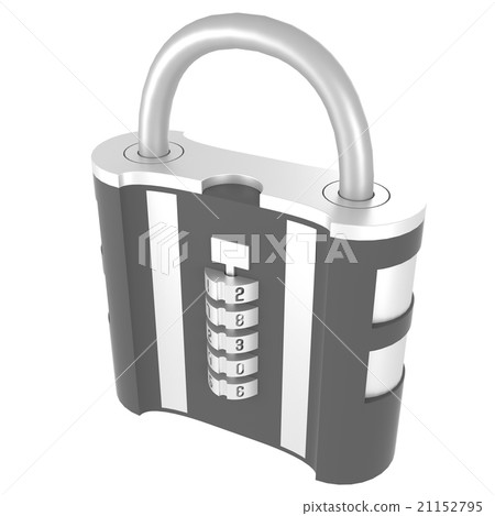 combination lock with five digits - Stock Illustration [21152795] - PIXTA