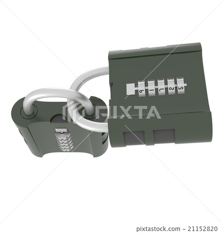 combination lock with five digits - Stock Illustration [21152820] - PIXTA