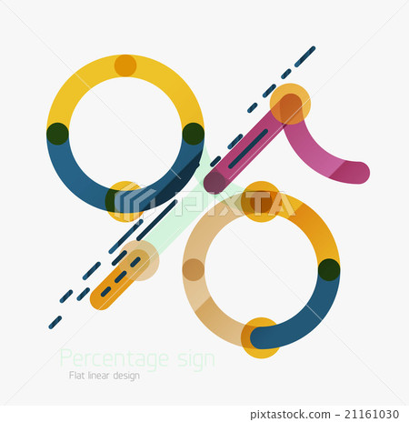 Flat icon of percentage sign. - Stock Illustration [21161030] - PIXTA