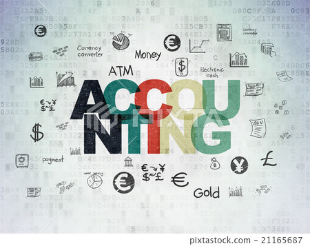 Money concept: Accounting on Digital Paper - Stock Illustration ...