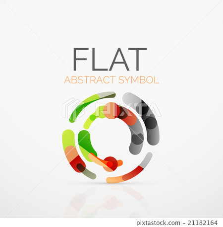 Logo - abstract minimalistic linear flat design - Stock Illustration ...