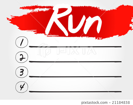 RUN blank list, fitness - Stock Illustration [21184838] - PIXTA