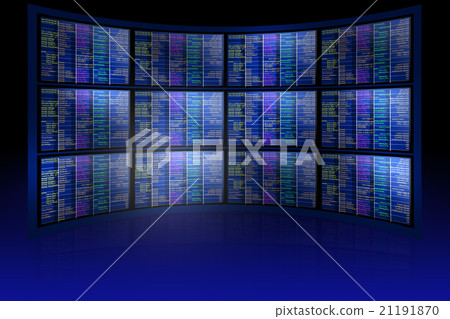 Set of monitors with matrix - Stock Illustration [21191870] - PIXTA