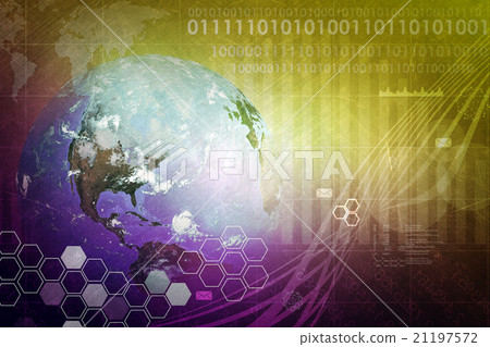 Earth globe with numbers - Stock Illustration [21197572] - PIXTA