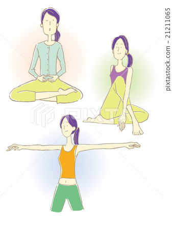 Yoga pos stretch - Stock Illustration [21211065] - PIXTA