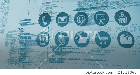 Composite image of blue codes - Stock Illustration [21213063] - PIXTA