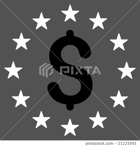 Dollar Stars Icon - Stock Illustration [21225091] - PIXTA