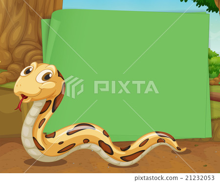 Border design with snake crawling - Stock Illustration [21232053] - PIXTA