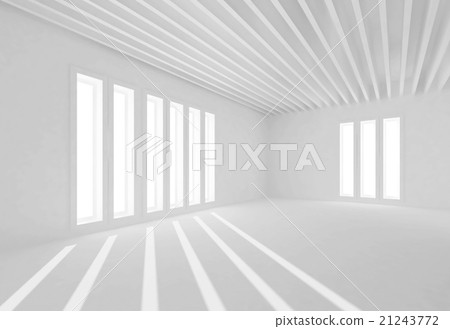 Abstract white interior, windows and sun beams - Stock Illustration ...