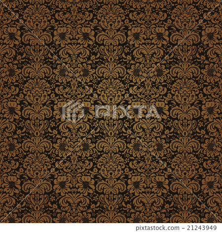 Red Brown Colors Damask Style Pattern design. - Stock Illustration ...