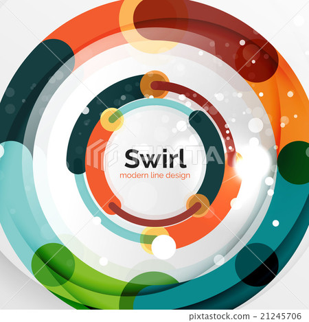 Colorful flat design abstract background. Swirl - Stock Illustration ...