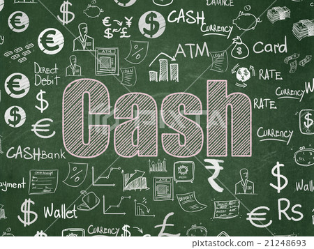 Banking concept: Cash on School Board background - Stock Illustration ...