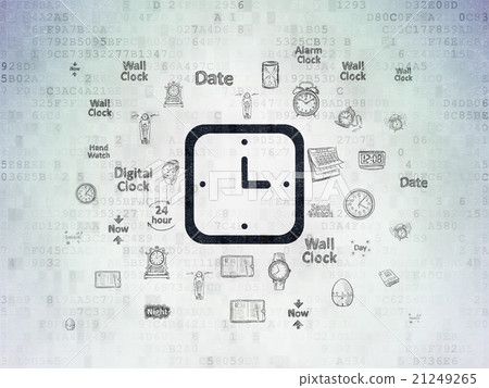 Timeline concept: Watch on Digital Paper - Stock Illustration [21249265 ...