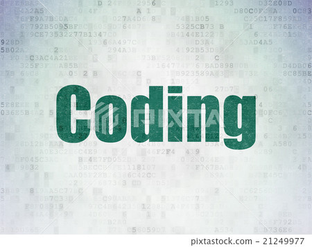 Programming concept: Coding on Digital Paper - Stock Illustration ...