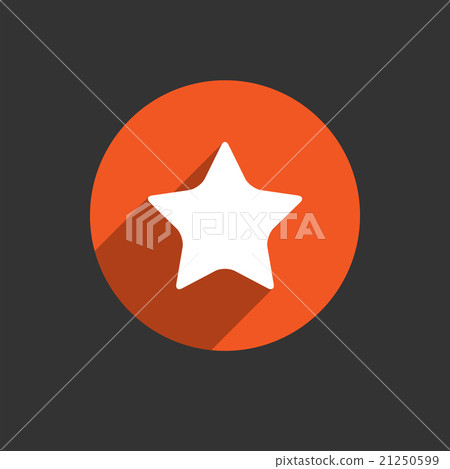 star icon long shadow flat design vector - Stock Illustration [21250599 ...