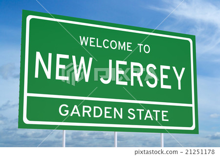 Welcome to New Jersey state road sign - Stock Illustration [21251178 ...