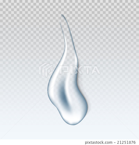 Realistic pure transparent water drop with shadow - Stock Illustration ...