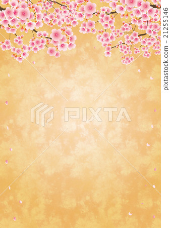Sakuragi (background Japanese pattern, vertical... - Stock Illustration ...