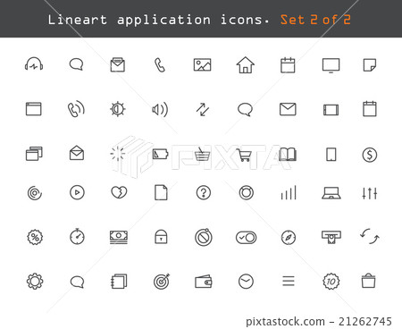 Modern web and mobile application pictograms - Stock Illustration ...