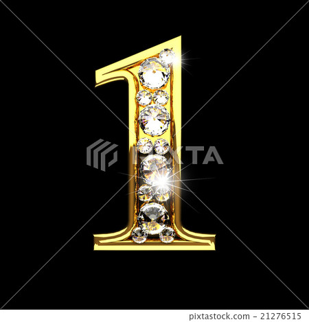1 isolated golden letters with diamonds on black-插圖素材 [21276515] - PIXTA圖庫